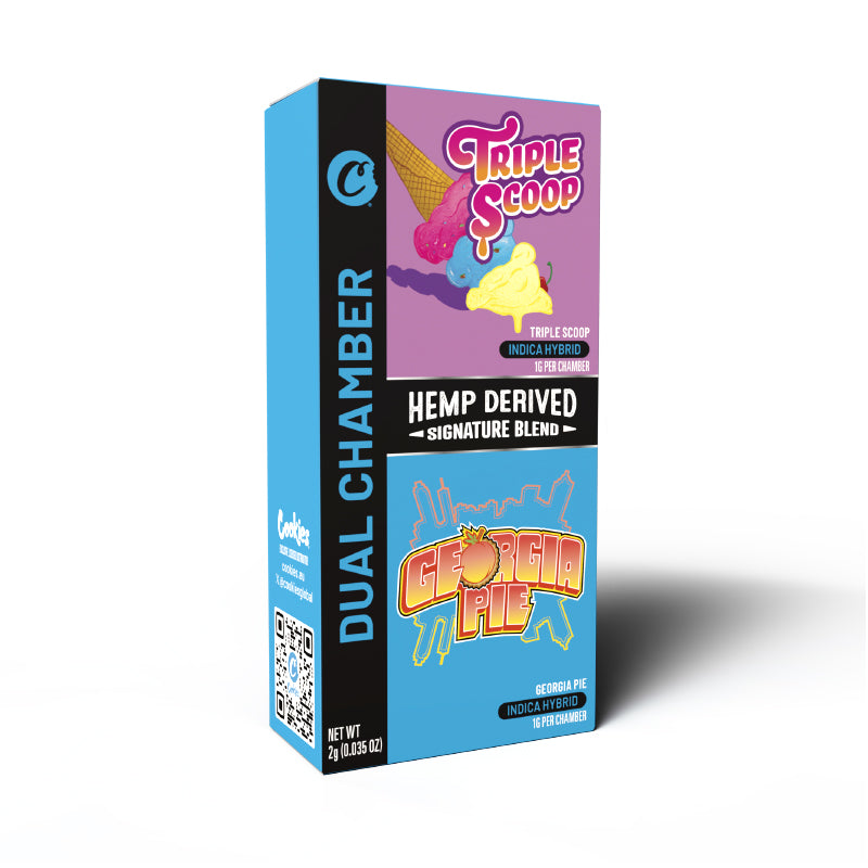 Cookies 2ml Dual Chamber Vape 99% Signature Blend - Triple Scoop
